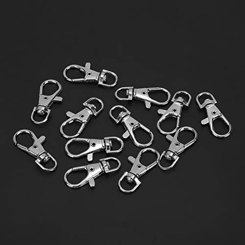 SALALIS 12 PCS Bird Cage Door Buckle Locks, Metal Hook Clip Anti Escape Swivel Buckle Lock Hook Clip Prevent Claw Trigger Open Birds Cage Accessories