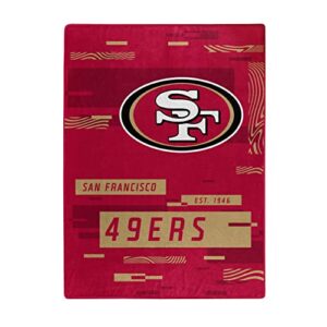 northwest enterprises nfl digitize design plush raschel thow blanket, 60"x80" (san francisco 49ers)