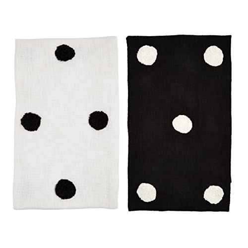 Mud Pie Tufted Dot Throws, Cream, 60" x 50"