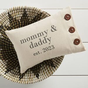 Mud Pie Parent Est. Pillow, Cream