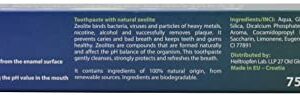 Zeolite Toothpaste | 2.5 fl oz - 75 ml | Fluor-Free | 100% Natural Origin Ingredients | 15% Natural Mineral Zeolite | Heiltropfen®