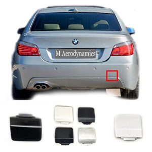 trimla rear tow cover for 04-09 bmw 5 series m aerodynamics e60 e61 520i 523i 528i 535i 550i 530xi 535d 540i 530i 2004 2005 2006 2007 2008 2009 bumper towing hook eye cap 51127897217 (primer)