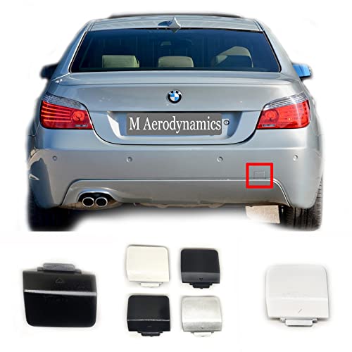 Trimla Rear Tow Cover for 04-09 BMW 5 Series M Aerodynamics E60 E61 520i 523i 528i 535i 550i 530xi 535d 540i 530i 2004 2005 2006 2007 2008 2009 Bumper Towing Hook Eye Cap 51127897217 (Primer)