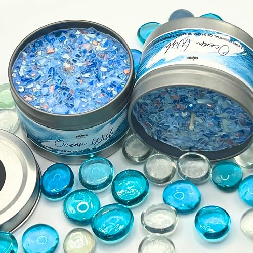 Ocean Scented | Scented Candles for Home | STRONGLY SCENTED | Lasting Aromatherapy | Gifts | Ocean Decor | Handcrafted Usa (Premium Wax, 6oz)