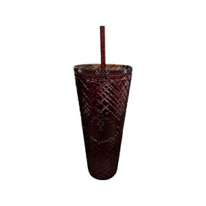 starbucks 2022 holiday jewel venti 24oz tumbler with straw (red)