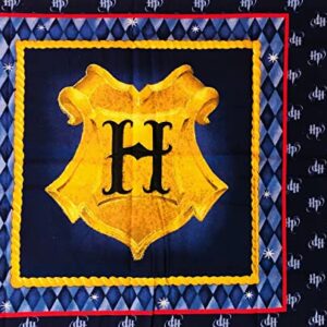 Wizarding Cotton Fabric Quilt or Pillow Panel - 2 Large Blocks (Great for Quilting, Sewing, Craft Projects, Wall Hangings, Throw Pillows and More) 18" X 44"