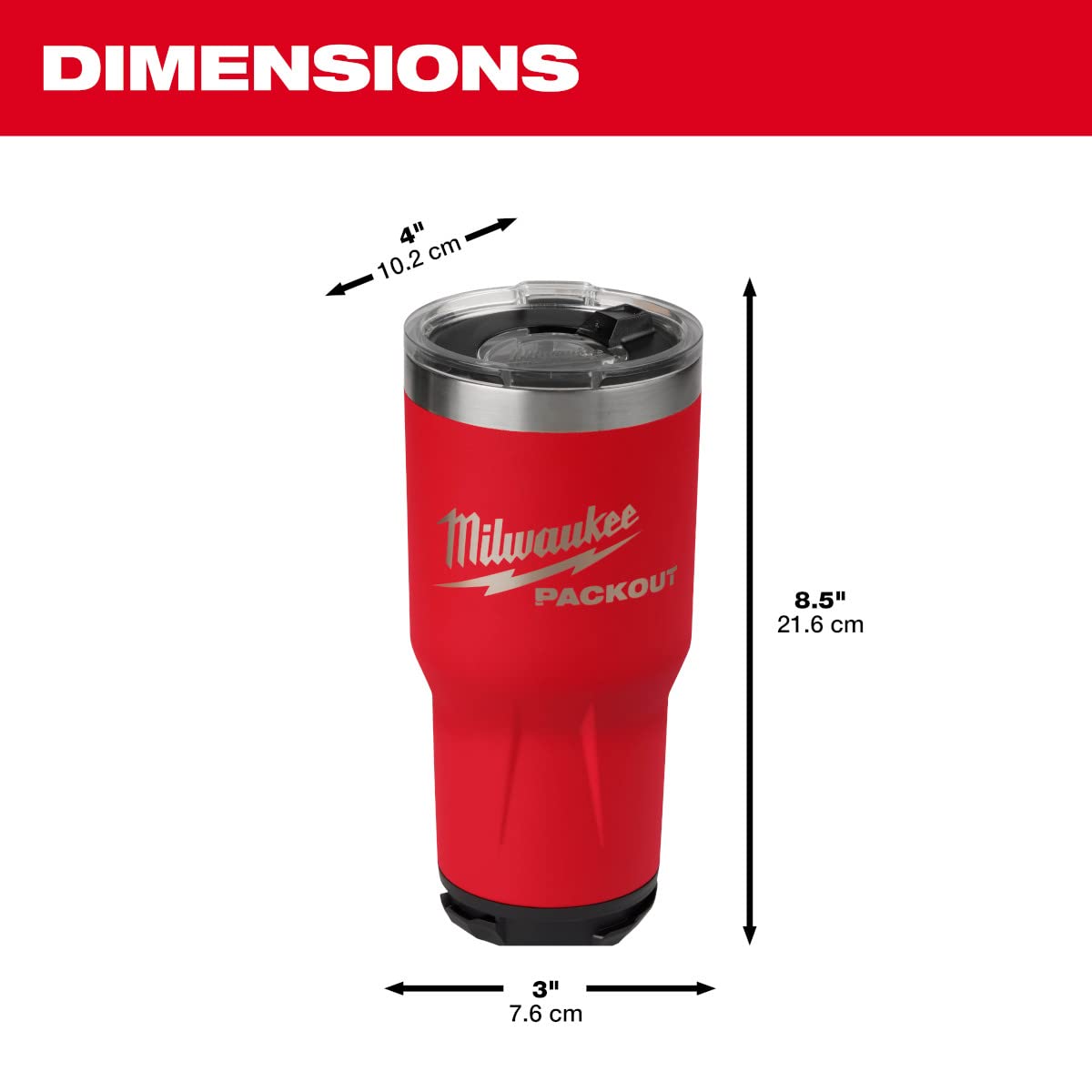 Milwaukee Electric Tool Packout 30 Oz Drink Tumbler (48-22-8393R)