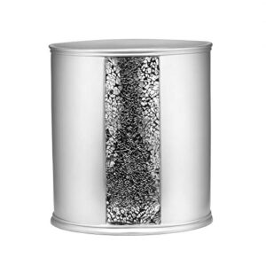 zahari home sinatra waste basket decorative beautiful designs bathroom bedroom living room decor, silver