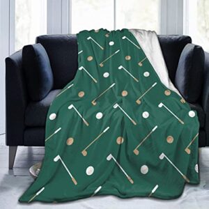 golf throw blanket sport flannel blanket soft cozy for sofa nap couch bed living room suitable for all seasons 50"x40"