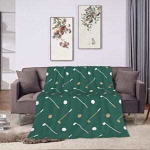 Golf Throw Blanket Sport Flannel Blanket Soft Cozy for Sofa Nap Couch Bed Living Room Suitable for All Seasons 50"x40"