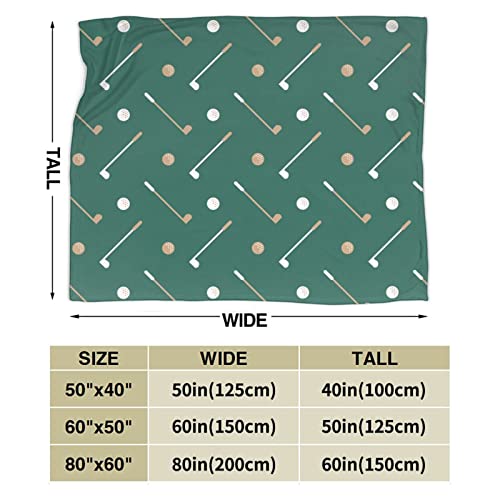 Golf Throw Blanket Sport Flannel Blanket Soft Cozy for Sofa Nap Couch Bed Living Room Suitable for All Seasons 50"x40"