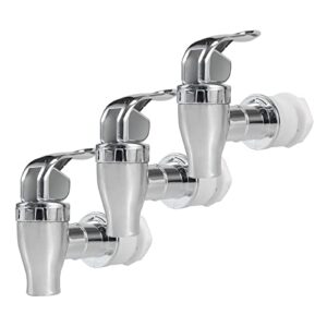 gwenbhmtool silver beverage dispenser spigot replacement spigot spout for water dispenser water crock water bottle jug lever pour dispenser valve 3 pack