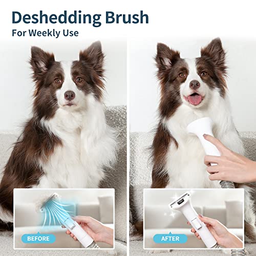 Goawuao Dog Grooming Kit, Pet Vacuum, Dog Hair Vacuum, Pet Cat Grooming Kit with Brush Clipper Deshedding Cleaning Brush, Professional Pet Salon