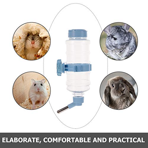 VILLCASE 473ml Rabbit Water Bottle, No Drip Hanging Drinking Dispenser Automatic Drinking Fountain for Small Animals Mice Gerbil Rat Chinchillas Guinea Pig Squirrel