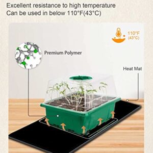 DOMMIA Seed Starter Tray, Reusable Seed Starter Kit with Adjustable Humidity Dome, Transparent Vegetable Propagator Trays, Space-Saving Mini Agriculture Plant Germination Equipment for Seeds Growing