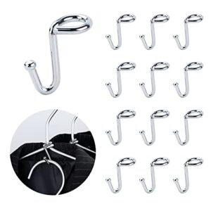 koobay clothes hanger connector hooks, 36pcs, clothes hanger organizer mini space saver hangers clothes hanger extender cascading connection hooks for wooden/velvet/metal/plastic hangers (silver)