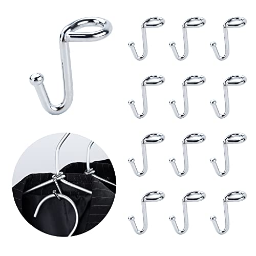 Koobay Clothes Hanger Connector Hooks, 36PCS, Clothes Hanger Organizer Mini Space Saver Hangers Clothes Hanger Extender Cascading Connection Hooks for Wooden/Velvet/Metal/Plastic Hangers (Silver)