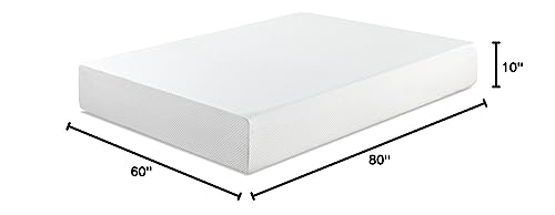 Zinus 10 Inch Green Tea Fresca Memory Foam Mattress/CertiPUR-US Certified/Bed-in-a-Box/Pressure Relieving/Made in USA, Queen