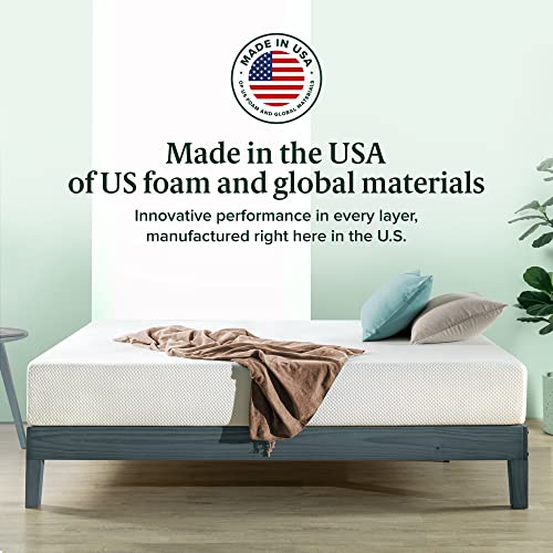 Zinus 10 Inch Green Tea Fresca Memory Foam Mattress/CertiPUR-US Certified/Bed-in-a-Box/Pressure Relieving/Made in USA, Queen