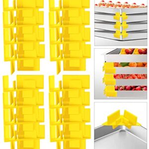 WXJ13 12 Pcs Tray Stackers for Harvest Right Freeze Dryer Trays Accessories Freezer Dividers(Yellow)