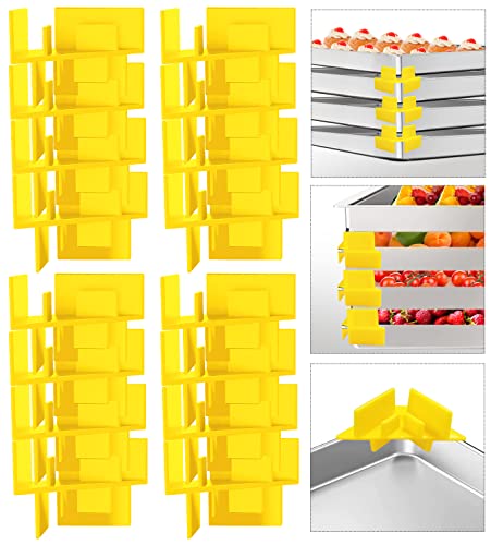 WXJ13 12 Pcs Tray Stackers for Harvest Right Freeze Dryer Trays Accessories Freezer Dividers(Yellow)