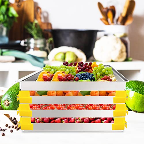 WXJ13 12 Pcs Tray Stackers for Harvest Right Freeze Dryer Trays Accessories Freezer Dividers(Yellow)