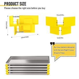 WXJ13 12 Pcs Tray Stackers for Harvest Right Freeze Dryer Trays Accessories Freezer Dividers(Yellow)