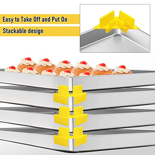 WXJ13 12 Pcs Tray Stackers for Harvest Right Freeze Dryer Trays Accessories Freezer Dividers(Yellow)