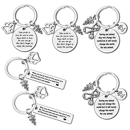 Veterinarian Appreciation Gifts Vet Tech Keychain Thank You Gifts for Animal Rescue Veterinary Medicine Student Graduation Gift Veterinarian Nurse Gift Future Veterinary Soon to Be Veterinarian Gifts