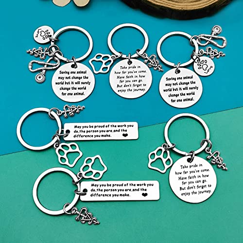 Veterinarian Appreciation Gifts Vet Tech Keychain Thank You Gifts for Animal Rescue Veterinary Medicine Student Graduation Gift Veterinarian Nurse Gift Future Veterinary Soon to Be Veterinarian Gifts