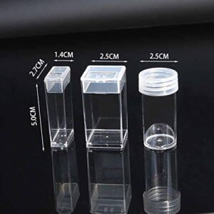 15 Pcs Diamond Painting Storage Containers Clear Plastic Seed Bead Box Organizers Small Empty Rhinestones Beads Storage Boxes for Sequins, Glitters, Gems, DIY Art Crafts