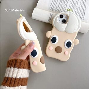 JIATAY Case for iPhone 12 Pro Max Case Silicone Cute, Camera Lens Protector Design Kawaii Bear 3D Thick Case Protective Cover Compatible with iPhone 12 Pro Max (Onion)