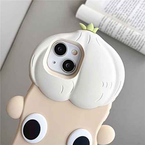 JIATAY Case for iPhone 12 Pro Max Case Silicone Cute, Camera Lens Protector Design Kawaii Bear 3D Thick Case Protective Cover Compatible with iPhone 12 Pro Max (Onion)