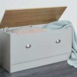 House and Homestyle Storage box in Grey & Oak