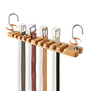 belt hanger for closet, 2 in 1 tie and belt organizer for closet door, wall closet organizer belt rack, closet belt organizer for men or women, belt holder, belt storage, tie rack, tie hanger