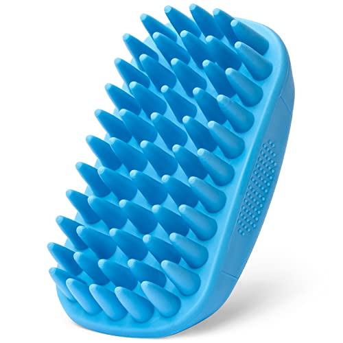 Freshly Bailey Rubber Dog Bath Brush - Silicone Pet Wash & Massage Brush - Perfect for Bathing, Massaging, & Deshedding - Use Wet or Dry, De-shed or Use it to Lather Shampoo For Deeper Clean - Loved by Dogs & Pet Parents