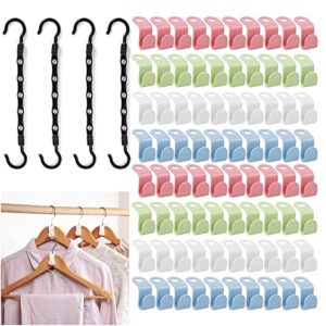 100 pack plastic clothes hanger connector hooks,hook laminated plastic wardrobe hanger,space saver hooks for hangers,buckle hook for hanger, exhale spring,hanger attachment hook,hanger doubler hooks