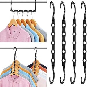 100 Pack Plastic Clothes Hanger Connector Hooks,Hook Laminated Plastic Wardrobe Hanger,Space Saver Hooks for Hangers,Buckle Hook for Hanger, Exhale Spring,Hanger Attachment Hook,Hanger Doubler Hooks