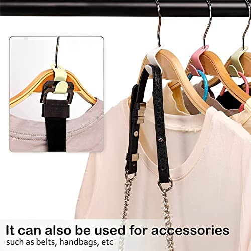 100 Pack Plastic Clothes Hanger Connector Hooks,Hook Laminated Plastic Wardrobe Hanger,Space Saver Hooks for Hangers,Buckle Hook for Hanger, Exhale Spring,Hanger Attachment Hook,Hanger Doubler Hooks