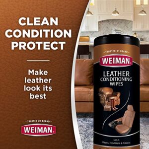 Weiman Complete Auto Leather Interior Cleaning Kit for Car, Truck, Motorcycle, RV, Motorhome - Cleans & Restores Leather Automotive Seats & Accessories, UVX Protection(Leather Auto Kit - Wipes)