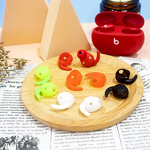 A-Focus Ear Hooks Compatible with Beats Studio Buds Ear Tips Accessories, Anti-Slip Non-Slip Sport Outdoor Wings Eartips Silicone Cover Holder Added Storage Box Compatible with Beats Studio Buds