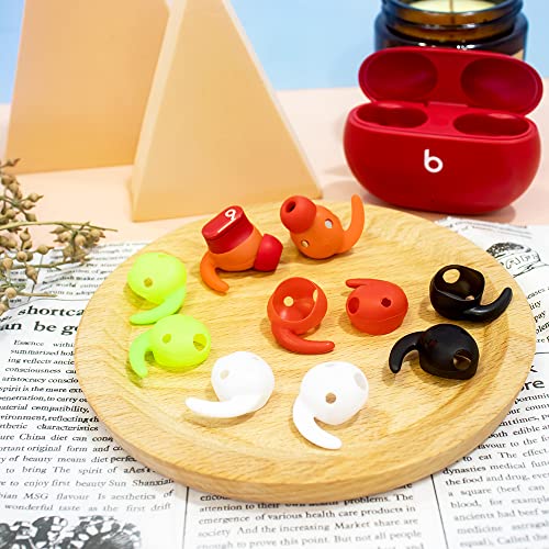 A-Focus Ear Hooks Compatible with Beats Studio Buds Ear Tips Accessories, Anti-Slip Non-Slip Sport Outdoor Wings Eartips Silicone Cover Holder Added Storage Box Compatible with Beats Studio Buds