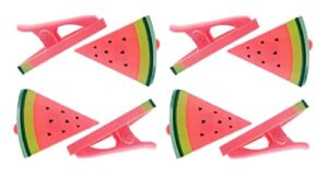 4 pairs (8 ct) watermelon style beach towel holders, clips, beach, patio or pool accessories, portable towel clips, chip clips, secure clips ( 4 set per order )