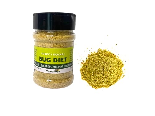 Bugzy Bugs IsoCare Isopod Food All Natural Nutrients Complete Diet for Bugs Isopods Millipede & Springtails 5oz Shaker