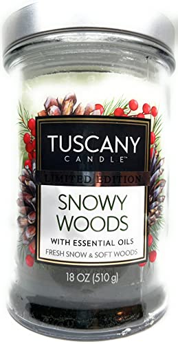 Tuscany Candle Limited Edition Snowy Woods 18 Ounce Jar Candle