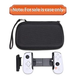 LTGEM case for Backbone One Mobile Gaming Controller, Handheld Gaming Console Portable Travel Holder, Extra Mesh Pocket for Cables Power Bank Accessories - black