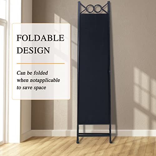 Room Divider,Folding Privacy Screen 4 Panels Portable Wall Divider Partition Room Dividers for Home Office Room Separation,Black