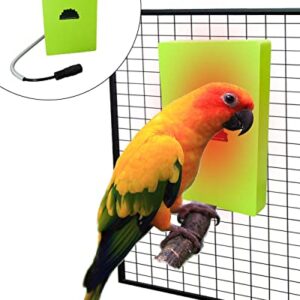 Bird Heater 12V 3.3"x6" for Cage Bird Perch Stand Warmer Snuggle Up Fit for African Grey, Parakeets, Parrots, Small Birds, Hamsters, Hedgehogs, Chinchillas and Other Animals, Vertical Section