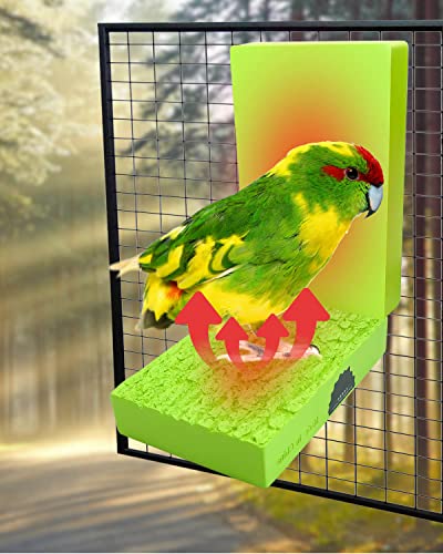 Bird Heater 12V 3.3"x6" for Cage Bird Perch Stand Warmer Snuggle Up Fit for African Grey, Parakeets, Parrots, Small Birds, Hamsters, Hedgehogs, Chinchillas and Other Animals, Vertical Section