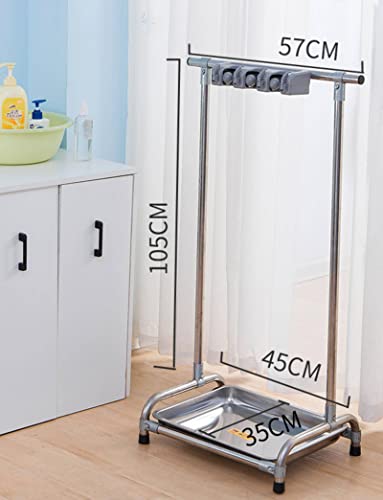 MBETA Mop Hook Removable Broom mop Rack Floor Type mop Rack Storage Device Stainless Steel mop Stand mop Rack